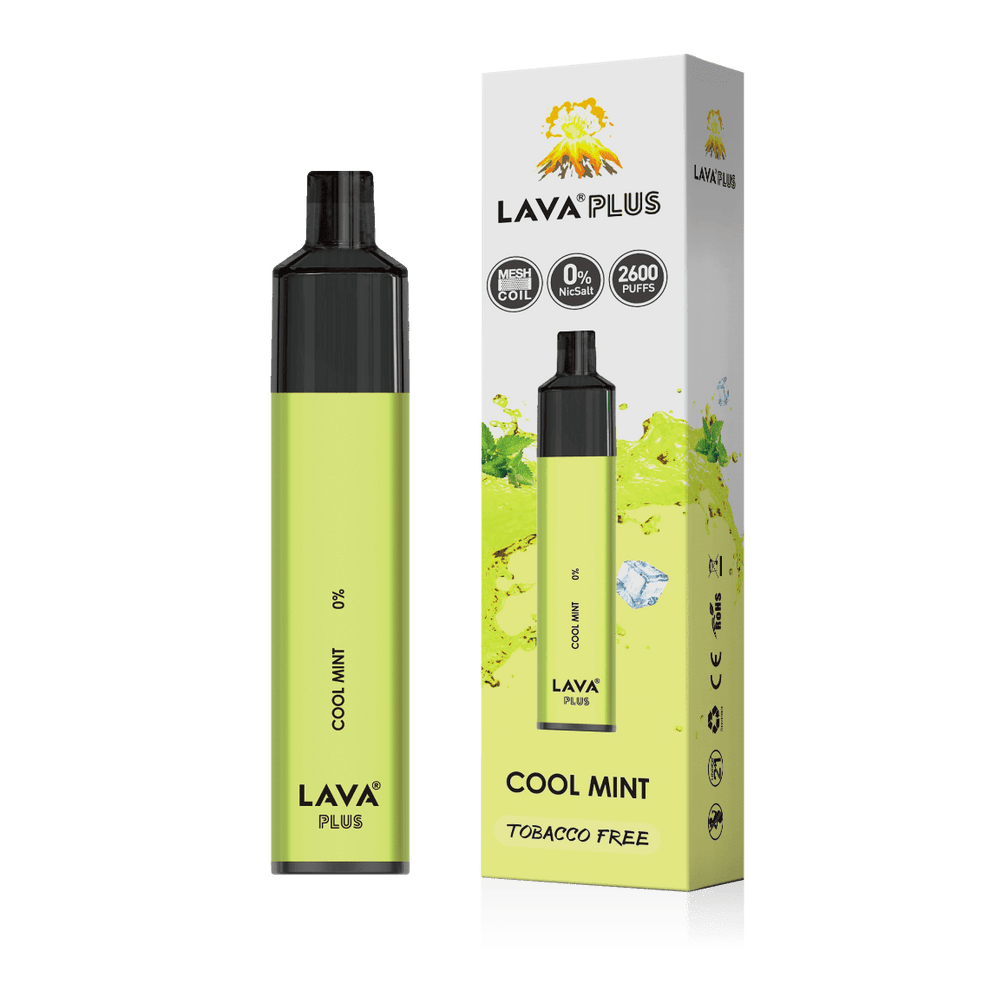 Lava Plus 2600 Puffs Disposable Zero Nicotine Free 0% - Cool Mint ...